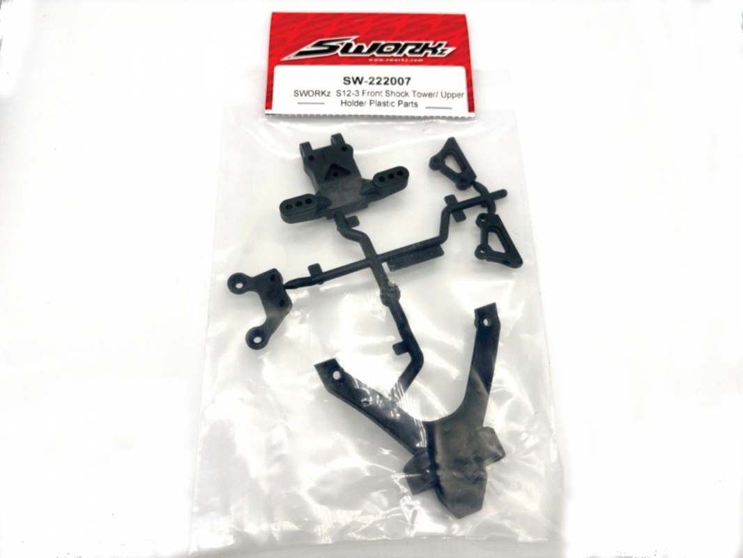 SWORKz S12-3 Front Shock Tower / Upper Holder Plastic Parts | MIBOSPORT
